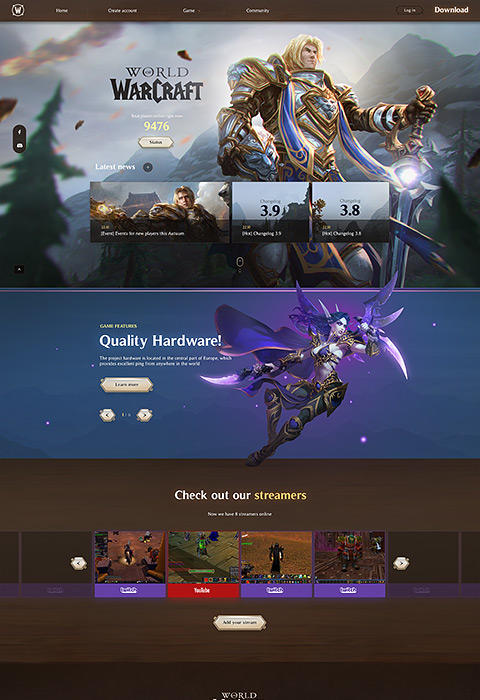 World of Warcraft Game Website Templates | Templstock.com
